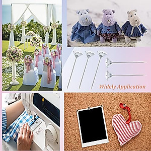 200PCS Bouquet Pins, Sewing Corsages Flower Pins, Long 2inch Floral Diamond Rhinestones Pins, Straight Head Pins for Wedding, Jewelry DIY Decoration, Quilting and Craft by Sunenlyst