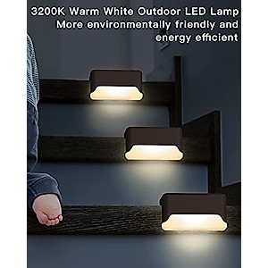 BLEAKTEIR 16Pack Solar Deck Lights LED Step Fence Lights Indoor/Outdoor Waterproof Stair Lights Motion Sensor Wireless Battery Operated Use for Wall, Patio, Garden, Yard and Driveway etc(Warm White)