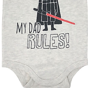 STAR WARS Darth Vader Newborn Baby Boys Cuddly Short Sleeve Bodysuit White 0-3 Months