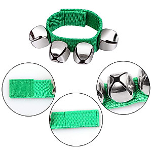 Cooraby 24 Pack Christmas Band Wrist Bells Bracelets Musical Instruments Wrist Bells Ankle Bells for Christmas Party Favors