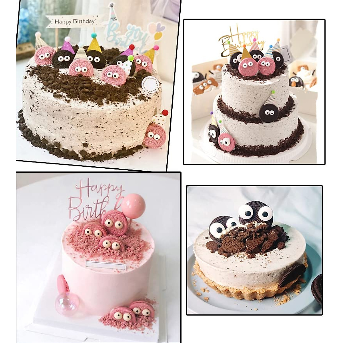 Edible Mini Candy Eyes Halloween Sprinkles Cake Cupcake Toppers Cookie Decorations Dessert Sprinkle Eyeballs Sugar Sprinkles Googly Eye for Christmas Daily Cake Decorating