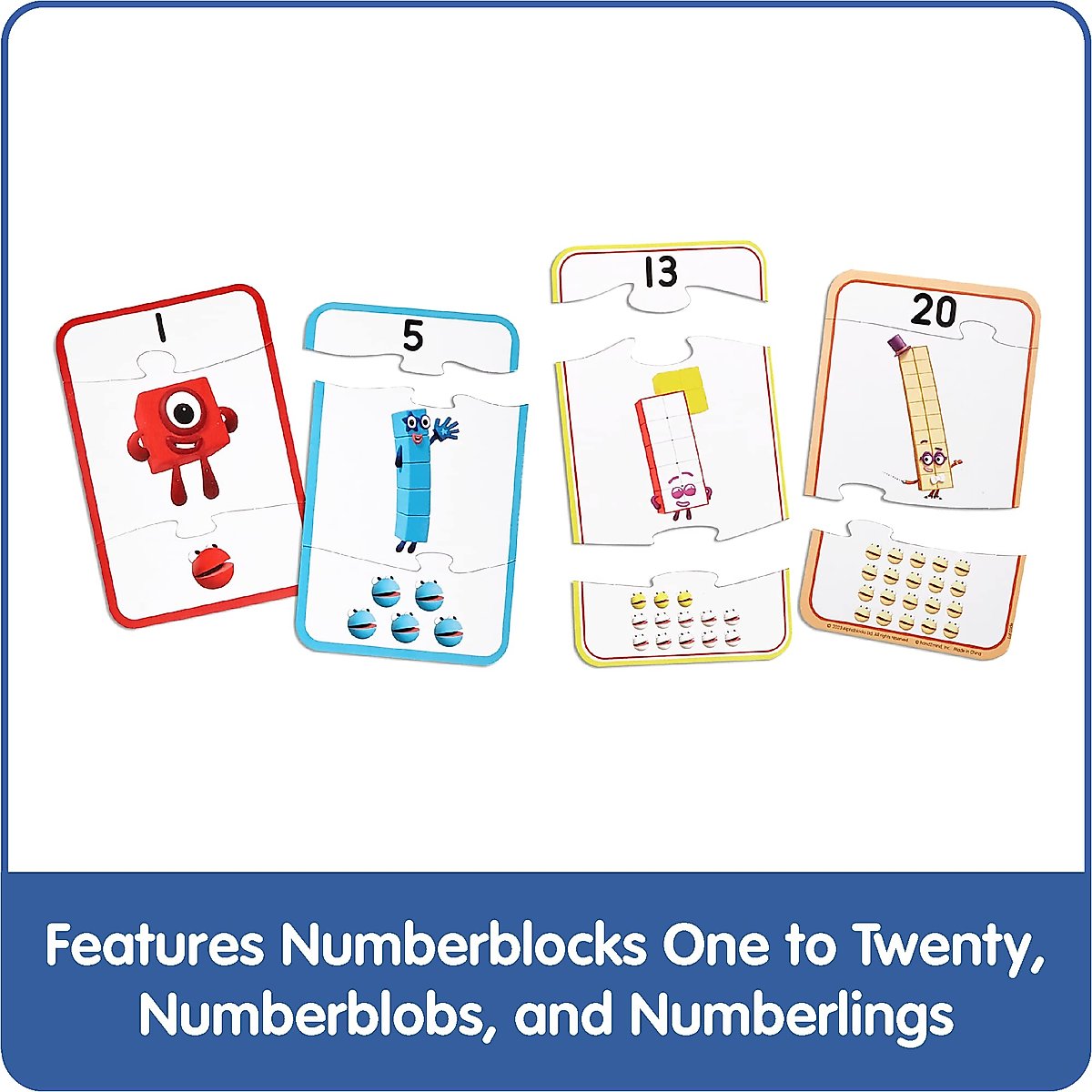 hand2mind Numberblocks Counting Puzzle Set, Number Puzzle, Counting Games for Kids Ages 3-5, Numbers for Toddlers, Math Games for Kids, Matching Game, Educational Toys, Preschool Learning Activities