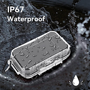 HERCHR Dry Box Outdoor Waterproof Airtight Storage Case Hard Shell Wet Dry Box Carry Box Tackle Organization for Camping, Fishing, Boat, Kayak Waterproof Case boat dry box storage box (transparent)
