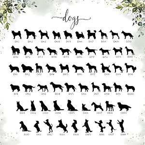 Custom Mr And Mrs Cake Topper - Bride Groom Cake Topper With Two Pet Dogs Silhouette, Personalized Wedding Cake Topper, Custom Cake Topper