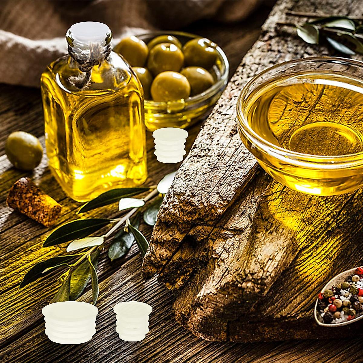 80 Pieces Salt and Pepper Shaker Stoppers 3/4 Inch, 3/5 Inch 1/2 Inch, and 7/16 Inch Plastic Salt Shaker Plug Replacement Salt and Pepper Shaker Stoppers Round Plastic End Cap for Pots Bottles Pipes