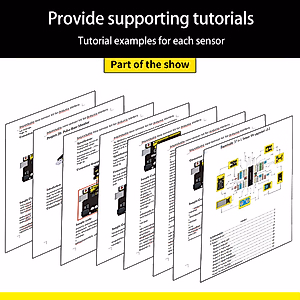 KEYESTUDIO 37 in 1 Sensor Kit 37 Sensors Modules Starter Kit for Arduino Mega R3 2560 Raspberry Pi Programming, Electronics Components STEM Education Set for Teens Adults + Tutorial