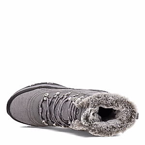 Skechers Women's Cold Weather Boot Snow, Charcoal, 10