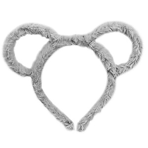 XISAOK Women Plush Headband Round Mouse Bear Ears Makeup Hair Hoop Bandana