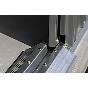 Arrow Shed Classic 8' x 6' Outdoor Padlockable Steel Storage Shed Building, Charcoal