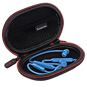 Smatree Headphone Hard Case Compatible with BeatsX, Beats Flex, Powerbeats2, Powerbeats3 Earphones, Bluetooth Sports Headphones,Portable Carrying Case Storage Bag for Earphone, Earbud(Black)