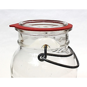 Viceroy Reliable Seal Canning Jar Seals, Fits Clamp-Down Regular Mouth Jars, Pure Natural Rubber Rings, Red, with Tab, 12 Rings per Box (Pack of 1)