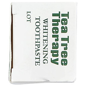 Tea Tree Therapy - Natural Whitening Toothpaste with Oil, 3 Oz (Pack of 6)