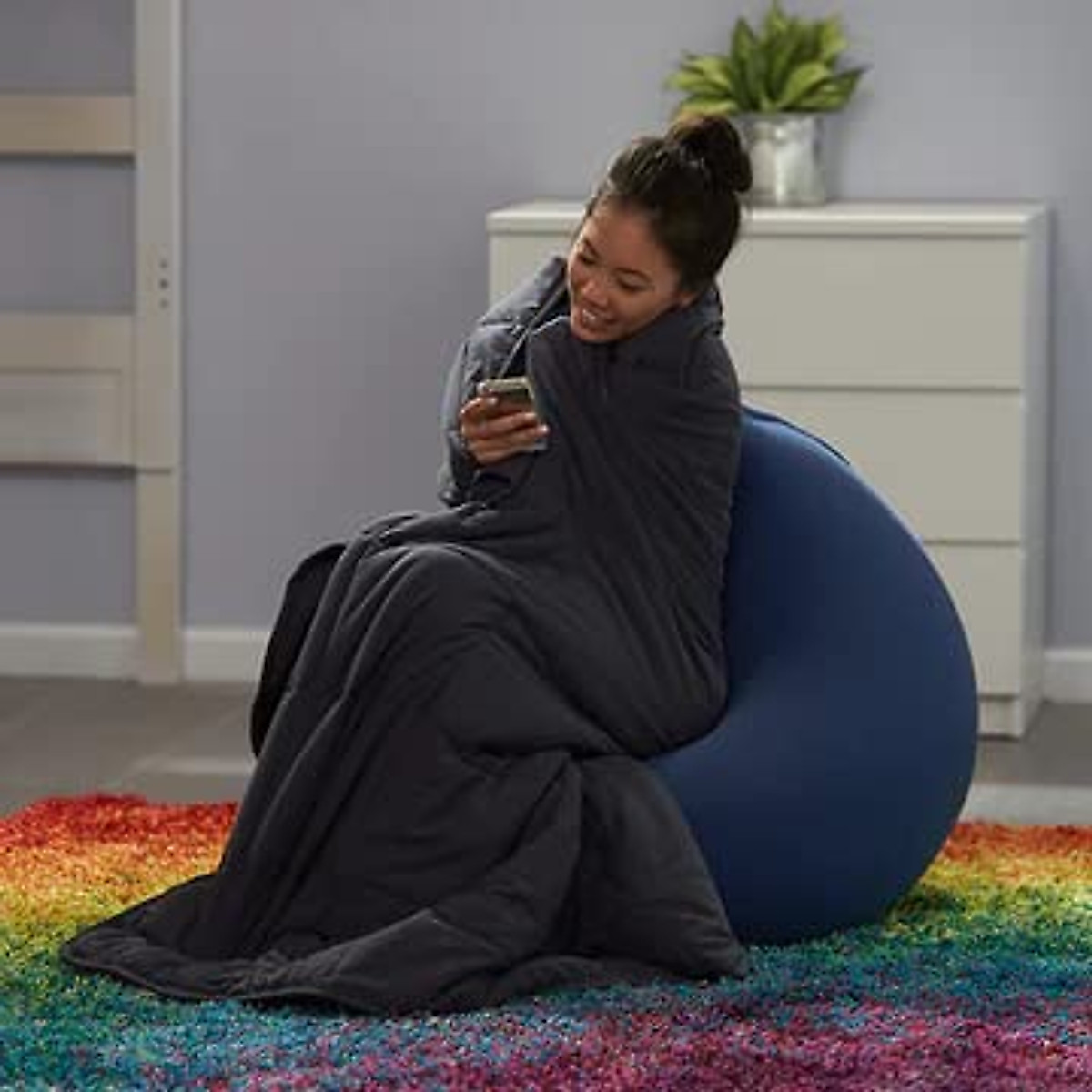 Yogibo CozyBo All-Season Blanket, Lightweight, Soft, Cozy, Sensory Blanket Filled with Special FiBeads, Turquoise