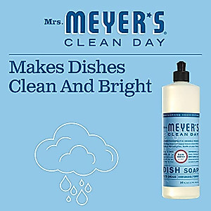 MRS. MEYER'S CLEAN DAY Liquid Dish Soap, Biodegradable Formula, Rain Water, 16 fl. oz