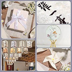 60 Sheets A4 Mulberry Paper Sheets Natural Fiber Rice Paper 8.5 x 11in Decoupage Paper Decorative Paper Tissue Paper for DIY Crafts, Calligraphy, Painting, Gift Wrap