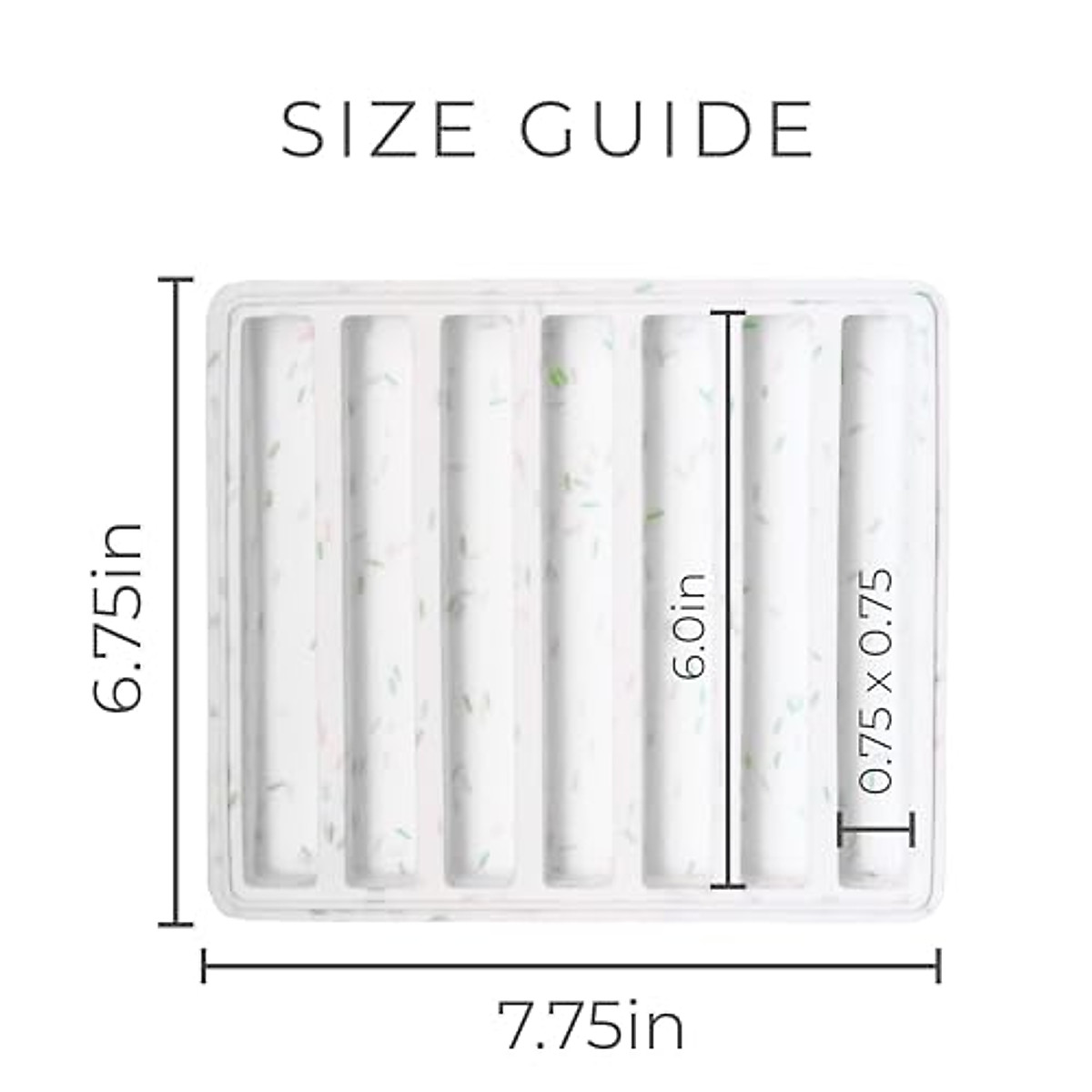 purifyou Silicone Ice Cube Tray for 40oz Stanley Tumbler Cup with Lid, 7PCS Long Ice Stick Trays, Bottle Water, Juice, Easy Push & Pop-Out Ice Maker for Freezer