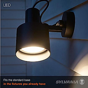 Sylvania Night Chaser LED PAR38 Light Bulb, 250W = 23W, 22 Year, Dimmable, Super Bright 2650 Lumens, Wet Rated, 3000K, White - 2 Pack (41359)