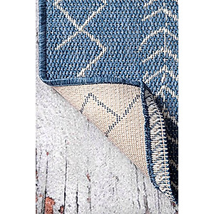 nuLOOM Sierra Moroccan Diamond Outdoor Area Rug, 5' 3" x 7' 6", Blue