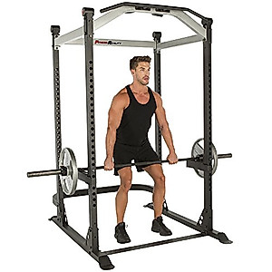 Fitness Reality X-Class Light Commercial High Capacity Olympic Power Cage, Without Lat Pull-Down Attachment, Grey