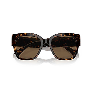 Versace VE 4437U 108/73 Havana Plastic Square Sunglasses Brown Lens
