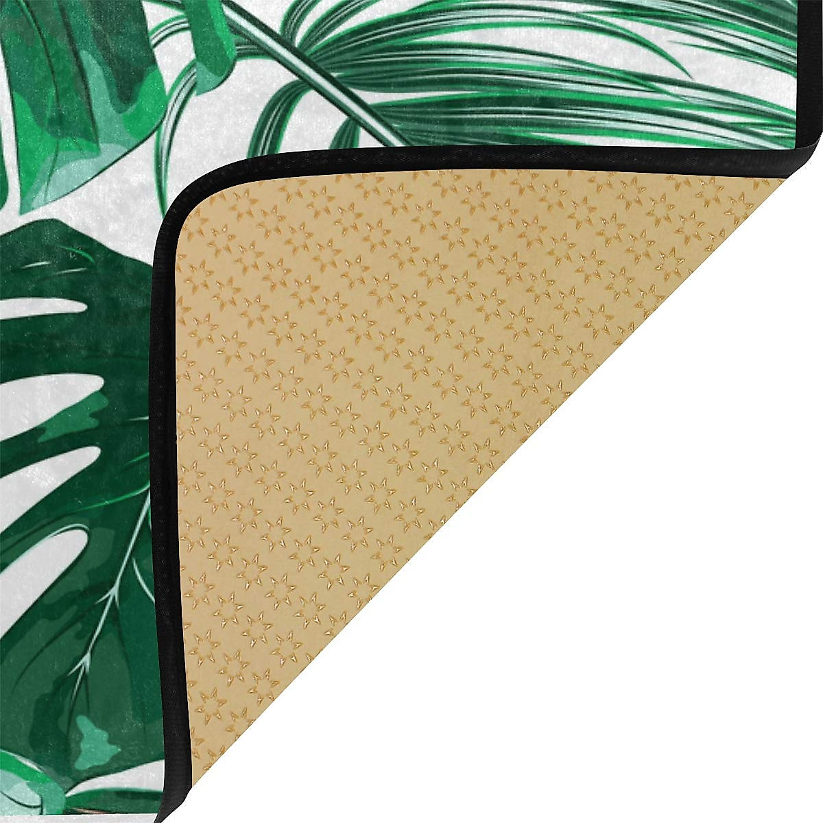 Palm Tree Kitchen Runner Rug Non Slip Area Mat Bath Rugs for Bathroom Indoor Carpet Doormat Floor Dirt Trapper Mats Shoes Scraper 39"x 20"