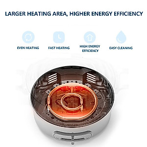 Joydeem 2 in 1 Electric Hot Pot, 3.5L Shabu Shabu Pot with Two Removable Pot, UL Listed, Ceramic Non-stick Coating, 1400W, JD-HG3706W