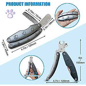 Quiet Sharp Dog Nail Clippers for X Large Medium Small Size Breed, Heavy Duty Metal Dog Nail Trimmers for Dogs < 200Lbs