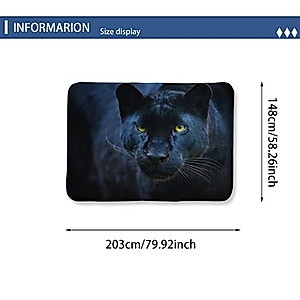 XYHH Area Rug Black Panther for Living Room Dining Room Bedroom playroom Parent-Child Game mat Study Office Room Decor lz, White 3, 58x80in