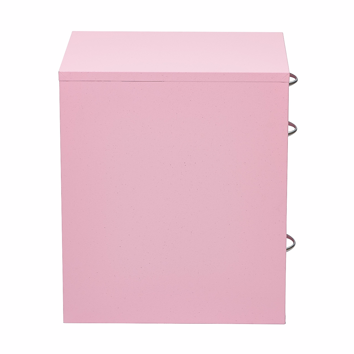 OSP Home Furnishings HPB Heavy Duty 3-Drawer Metal File Cabinet for Standard Files and Office Supplies, Pink Finish