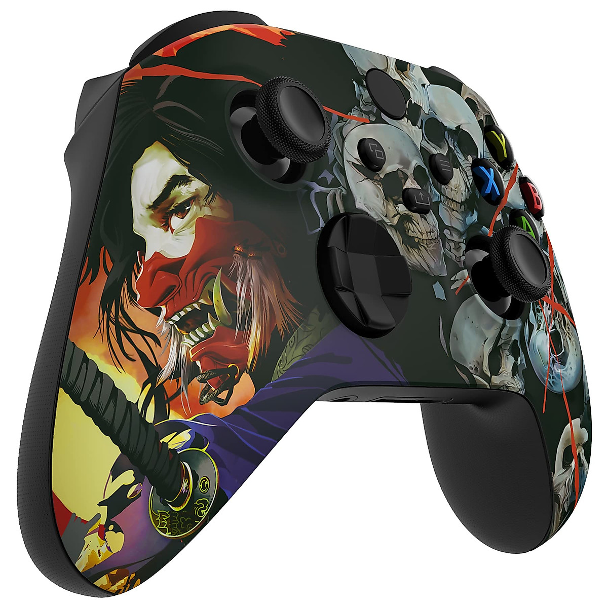 eXtremeRate Replacement Shell for Xbox Series X & S Controller - Unleash Your Style - Ghost of Samurai Custom Acessories Front Housing Cover for Xbox Core Controller Wireless [Control NOT Included]