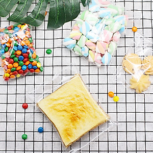 600PCS Clear Resealable Self Adhesive Cello Bags with 4 Sizes 3.5×5, 4×6, 5×7, 6.3×6.3 inch Great for Packaging Cookies, Bakery, Candies, Dessert