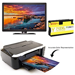 Limeink Compatible Ink Cartridges Replacement for HP 712 Ink Cartridges 712XL Ink for HP for DesignJet T650 T630 T230 T210 Studio Plotter Printers (1 Yellow)