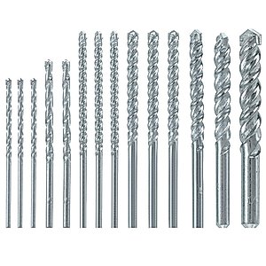 Bosch Fast Spiral Carbide Masonry Rotary Drill Bit Set for Drilling in Brick and Block (14-Piece)
