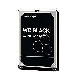 Western Digital 1TB WD Black Performance Mobile Hard Drive - 7200 RPM Class, SATA 6 Gb/s, 64 MB Cache, 2.5" - WD10SPSX, Mechanical Hard Disk