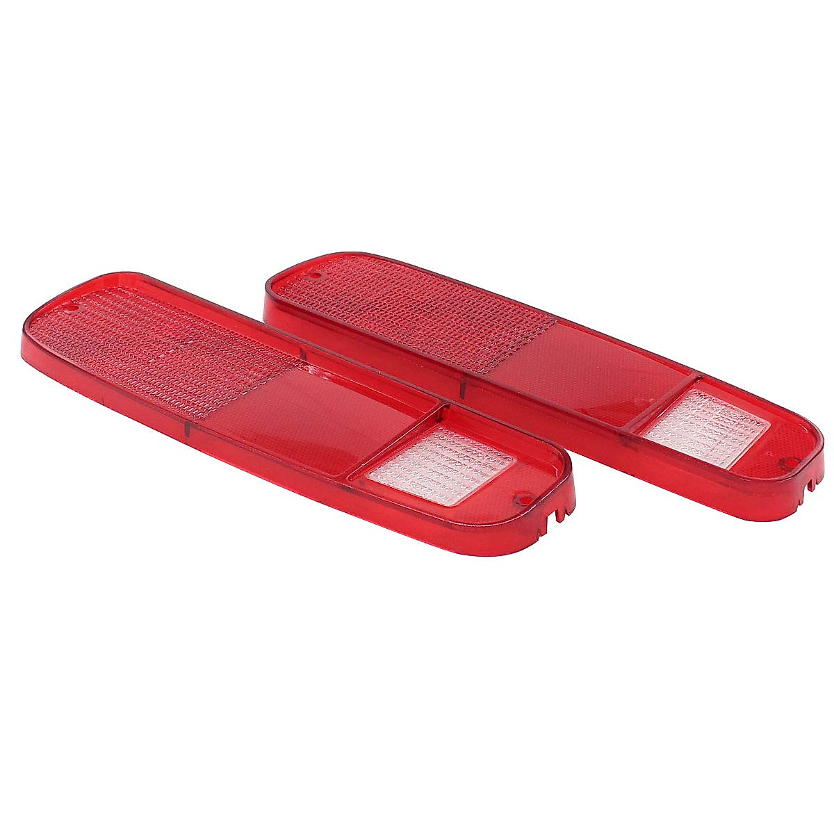 NewYall Left Right Tail Light Lens Only Taillamp Housing and Side Marker Light Fender for Ford F150 F250 E150 Econoline Bronco