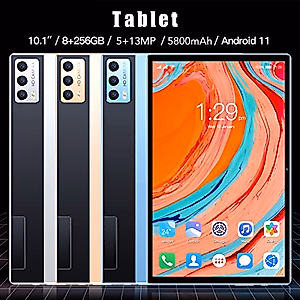 MAVIS LAVEN 10.1in Tablet, Golden 8GB RAM 256GB ROM 1920x1200 Portable Tablet for Reading (US Plug)