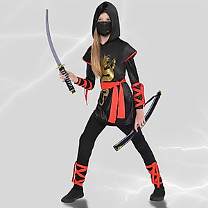 Plastic Ninja Sword 29" (Pack of 1) - Sleek Silver & Black Plastic - Realistic Design for Costume & Play for Kids & Adults