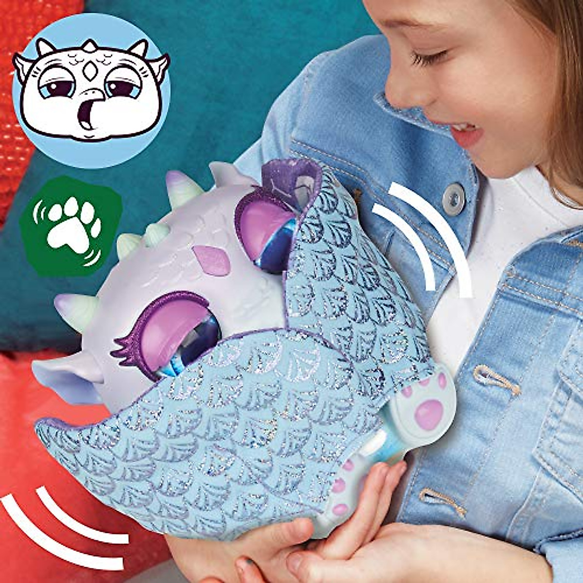 FurReal Moodwings Snow Dragon Interactive Pet Toy, 50+ Sounds & Reactions, Ages 4 and Up (Amazon Exclusive)