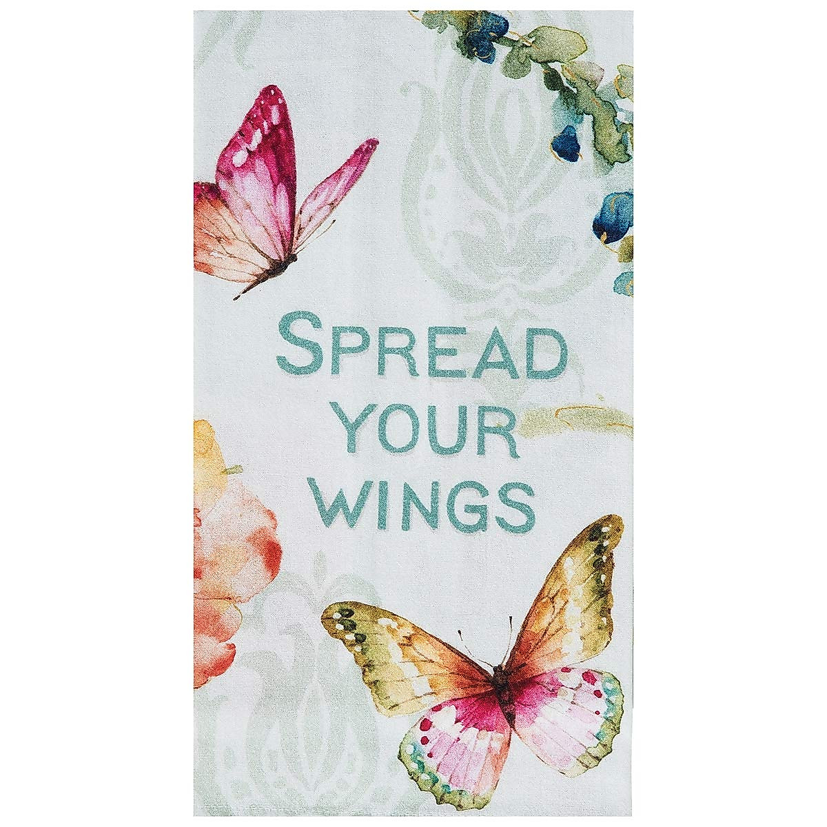 C&F 2 Piece Printed Butterfly Flour Sack Kitchen Towel Set