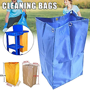 HYFT-HOME Replacement Janitorial Cart Bag,Waterproof High Capacity Thickened Housekeeping Commercial Janitorial Cleaning Cart Bag(16 x 11 x 27inches) (Black), One Size