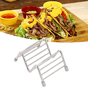 Aqur2020 304 Stainless Steel Taco Holder Corrosion Innovative Pancake Stand Tray for Kitchen Restaurant Suitable for Home Kitchens And Restaurants(1#)