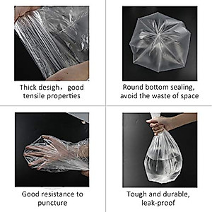 Cand 2.6 Gallon Clear Garbage Bags, Small Trash Bags, 110 Counts