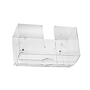 Alpine Industries Acrylic Wall-Mounted Paper Towel Dispenser - Single or Multiple Towel Retrieval - Bi Fold and C Fold (Clear)