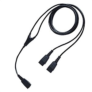 Jabra GN Style Splitter Y-Training Cord (Observation- Live/Mute Version), Compatible with Jabra, Liberation, GN Netcom Headsets - Quick Disconnect - for Coaching, Supervising, Training, Monitoring