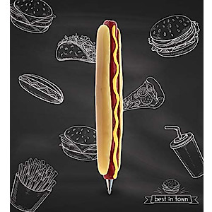 Planet Pens Hotdog Novelty Pen - Cool, Fun, Unique Kids & Adults Office Supplies Ballpoint Pen, Colorful Fast Food Writing Pen Instrument For School and Office
