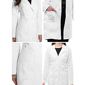 Adar Universal Stretch Lab Coat for Women - 36" Tab-Waist Lab Coat - 3304 - White - 3X