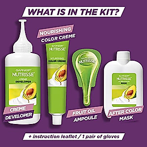 Garnier Hair Color Nutrisse Ultra Color Nourishing Creme, R3 Light Intense Auburn (Red Hibiscus) Permanent Hair Dye, 2 Count (Packaging May Vary)