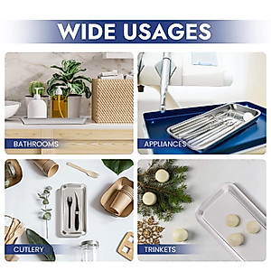 NUOMI Medical Surgical Tray Stainless Steel Instrument Trays Organizer 2 Pack Dental Procedure Tray Tools