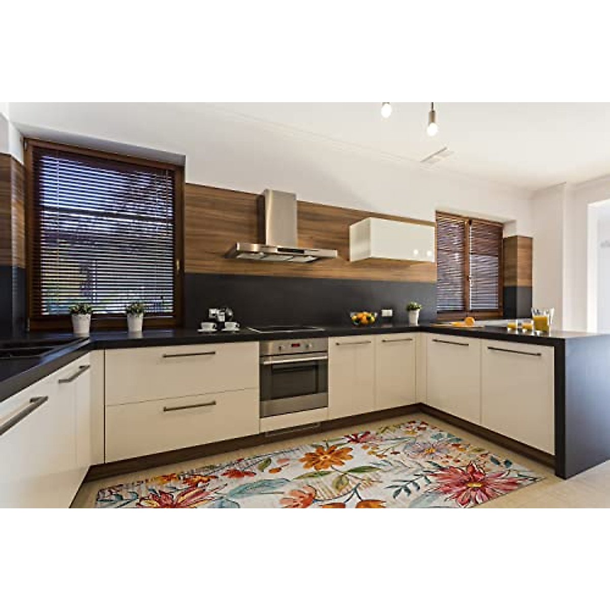 Linon The Anywhere Indoor Outdoor Washable Folly Ivory & Pink 5' X 7' Area Rug