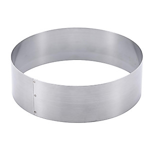 Large Round and Heart Cake Ring Set-4/6/8 Inch Biscuit Cutter Stainless Steel